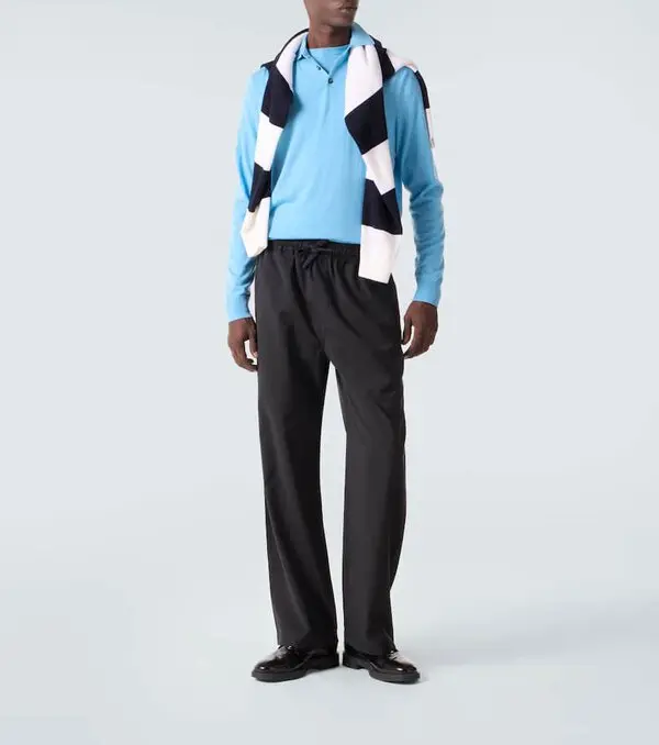 ALLUDE Virgin Wool Polo Sweater
