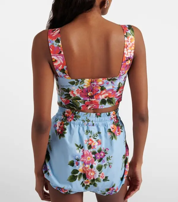 Dolce & Gabbana Floral Cotton Crop Top