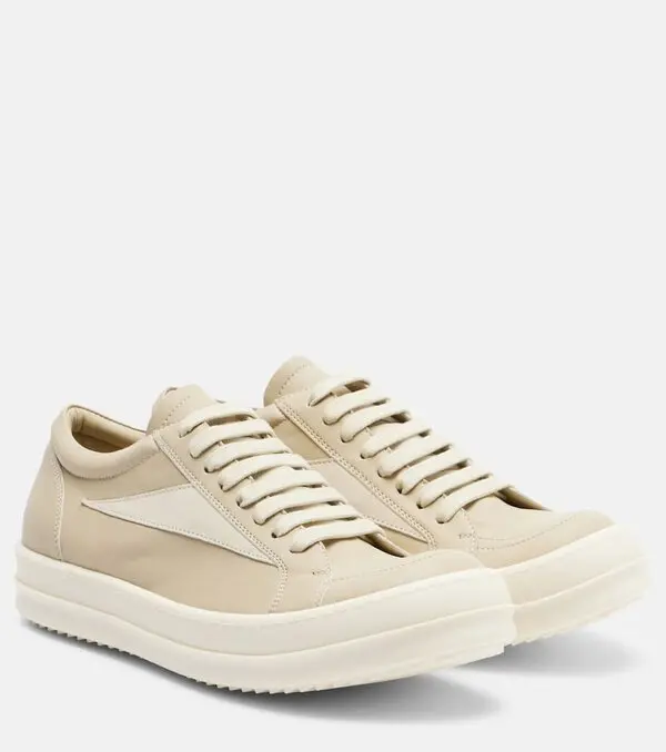 Rick Owens Vintage Leather Sneakers - Beige