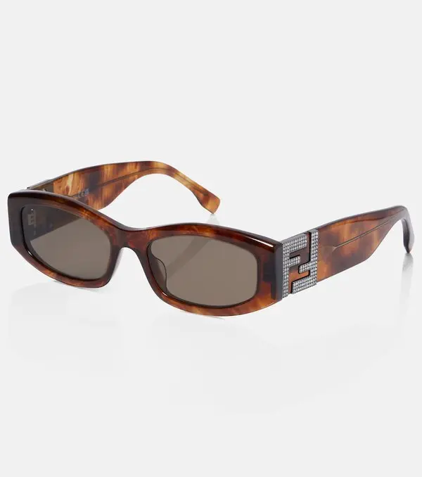 Fendi Forever Rectangle Sunglasses - Brown
