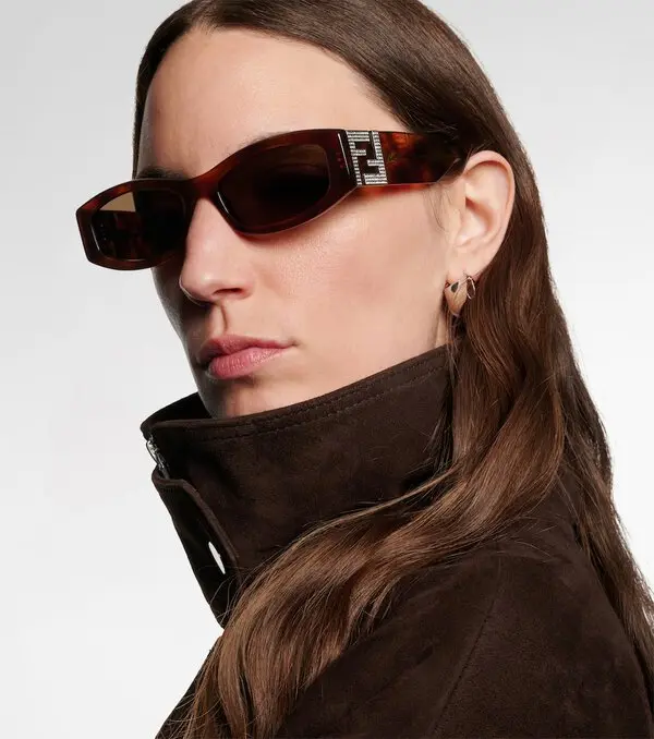 Fendi Forever Rectangle Sunglasses - Brown