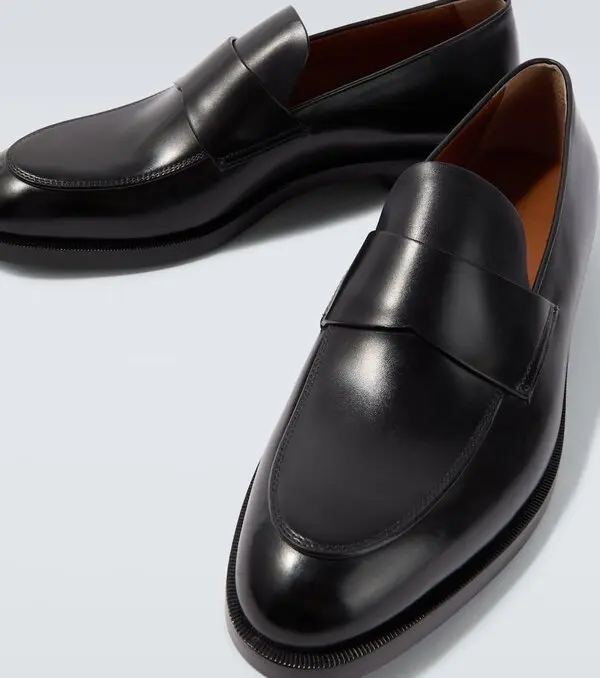 Zegna Leather Penny Loafers