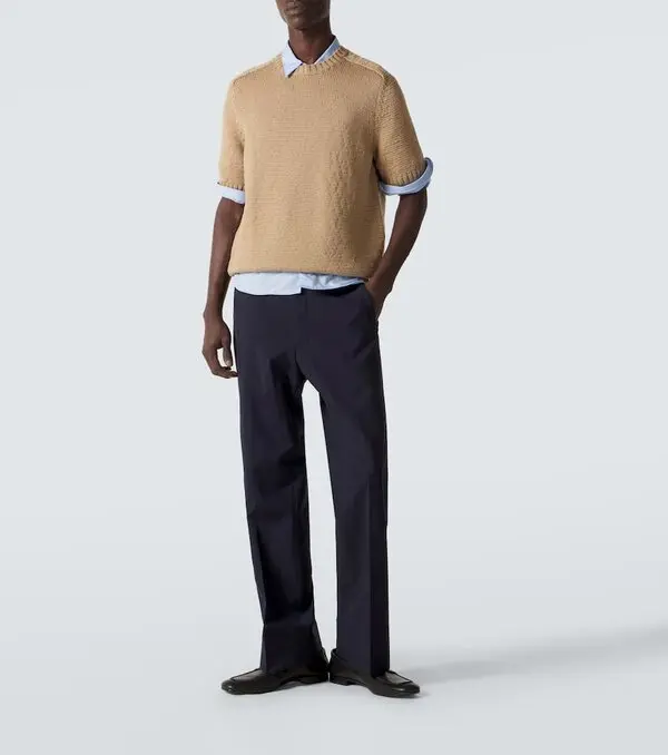 Prada Wool And Mohair Straight Pants