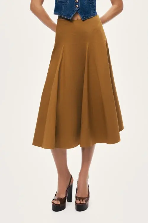 NOCTURNE Flared Midi Skirt