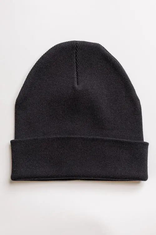 VOTTERA Organic Cotton Beanie - Black