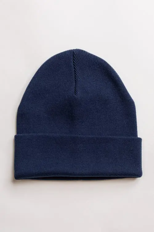 VOTTERA Organic Cotton Beanie - Navy Blue