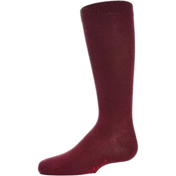 MEMOI Ribbed Knee High Socks - Burgundy