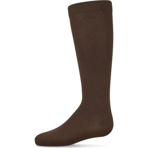 MEMOI Ribbed Knee High Socks - Cocoa