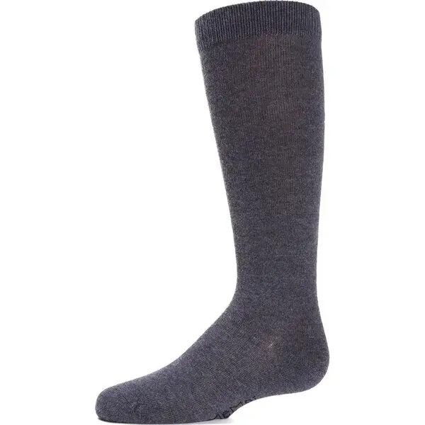 MEMOI Ribbed Knee High Socks - Dark Denim