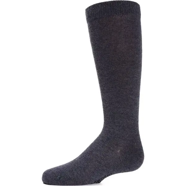 MEMOI Ribbed Knee High Socks - Denim