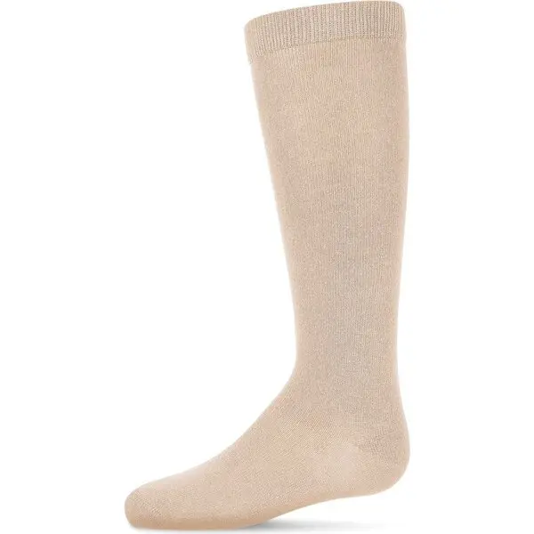 MEMOI Ribbed Knee High Socks - Sand