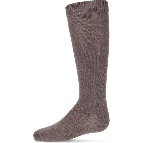 MEMOI Ribbed Knee High Socks - Taupe