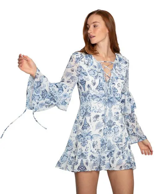 BELLE & BLOOM Floral Print Mini Dress
