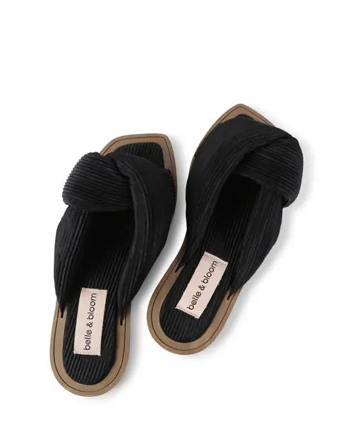 BELLE & BLOOM Oblivion Slides - Black