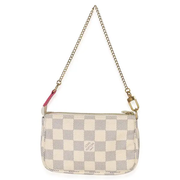 LOUIS VUITTON Damier Azur Canvas Giraffe Pochette Accessories - Beige
