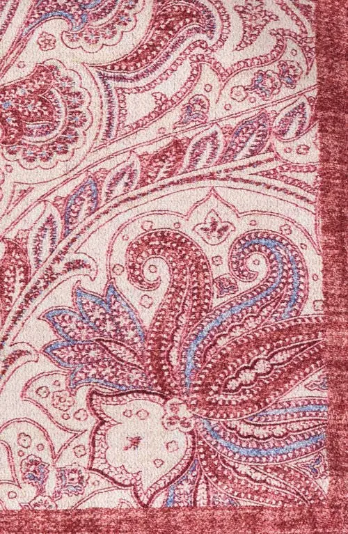 Nordstrom Paisley Silk Pocket Square - Red