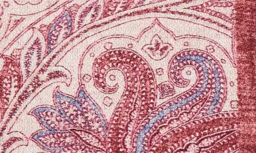 Nordstrom Paisley Silk Pocket Square - Red
