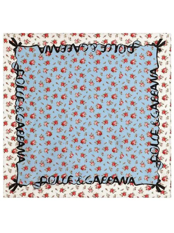 Dolce & Gabbana Silk Scarf - Baby Blue