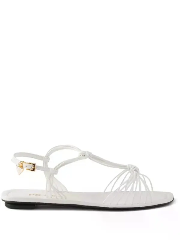 Prada Leather Flat Sandals