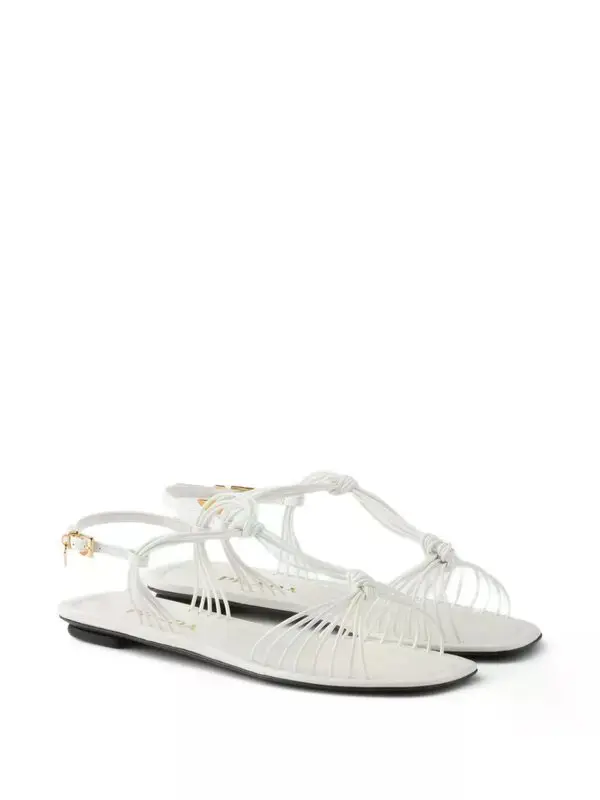 Prada Leather Flat Sandals