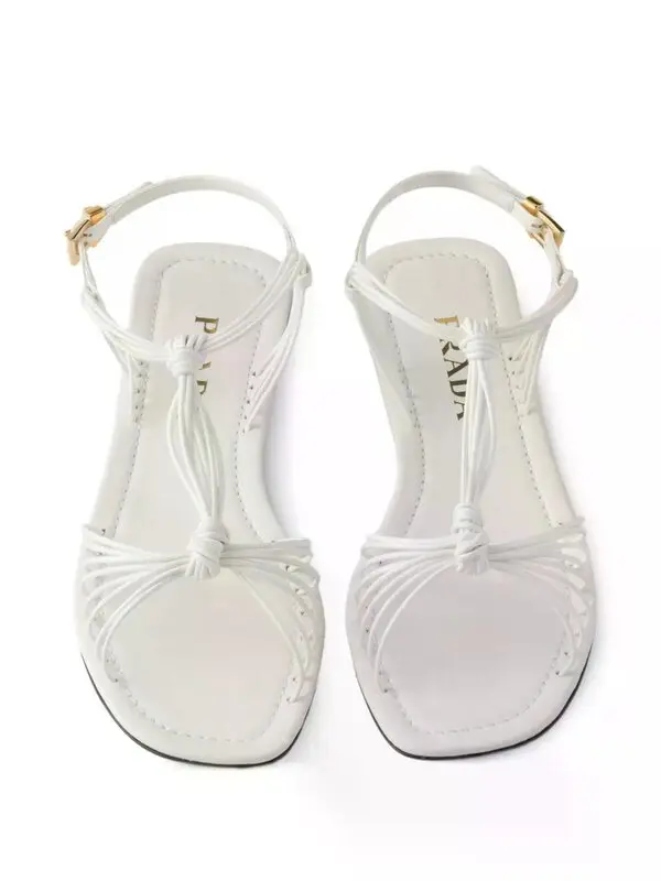 Prada Leather Flat Sandals