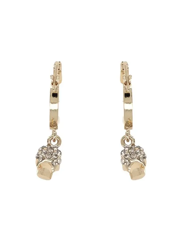 Alexander McQueen Skull Hoop Earrings - Gold