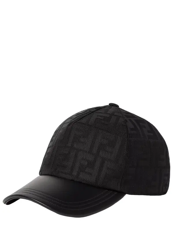 Fendi Ff Weave Baseball Cap - Black