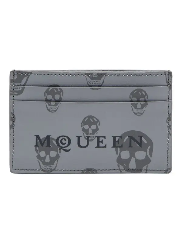 Alexander McQueen Card Holder "skull - Grey