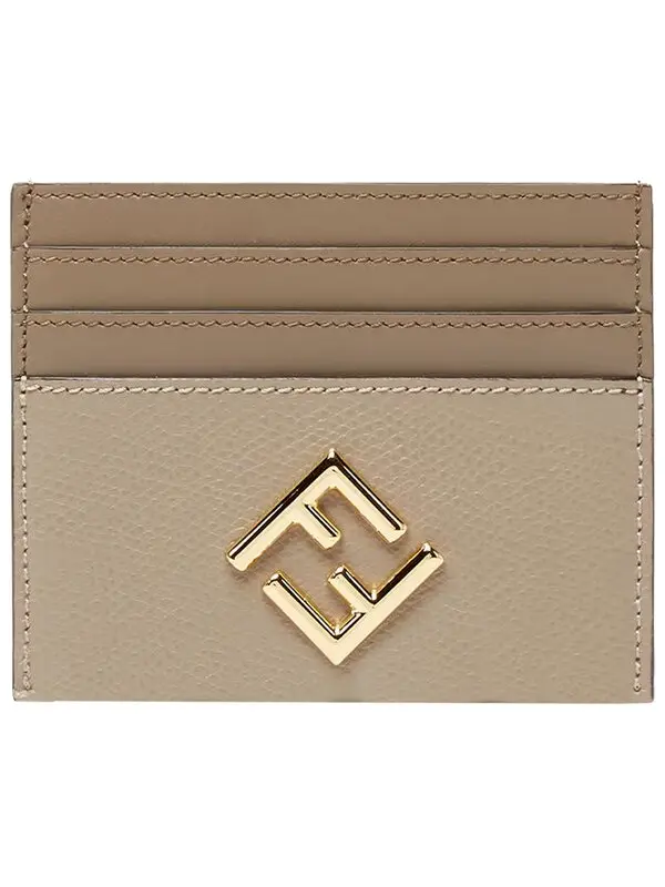 Fendi Card Holder "ff Diamonds - Brown
