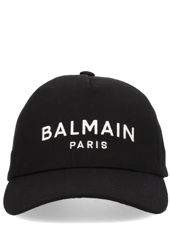 Balmain Baseball Cap With Logo - Black