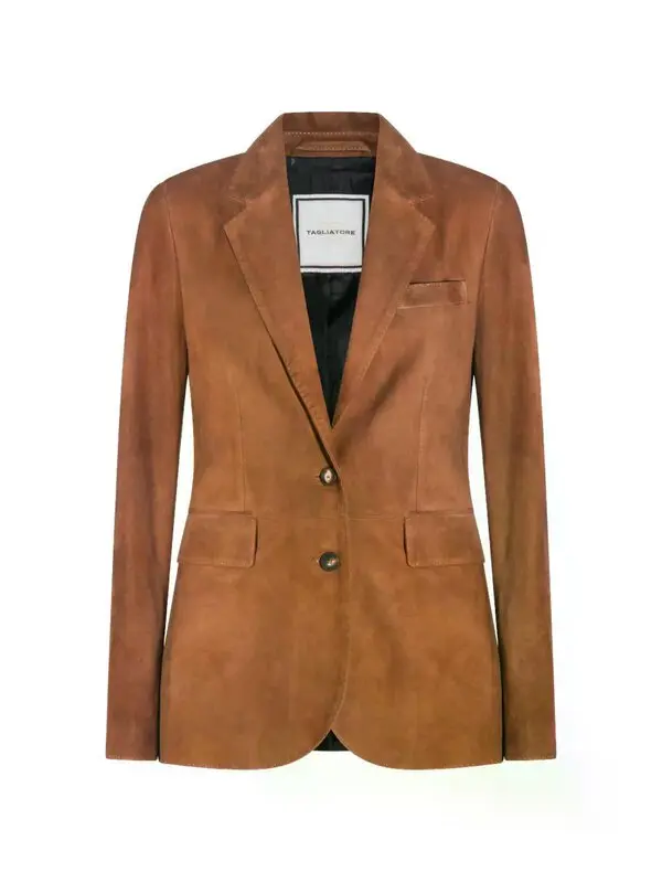 Tagliatore Buttoned Leather Blazer