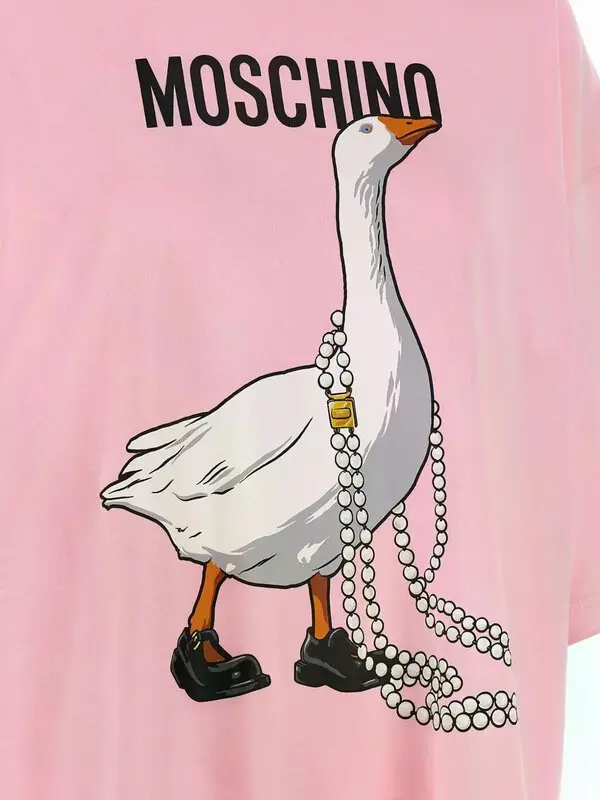 Moschino Printed T-shirt Dress - Pink