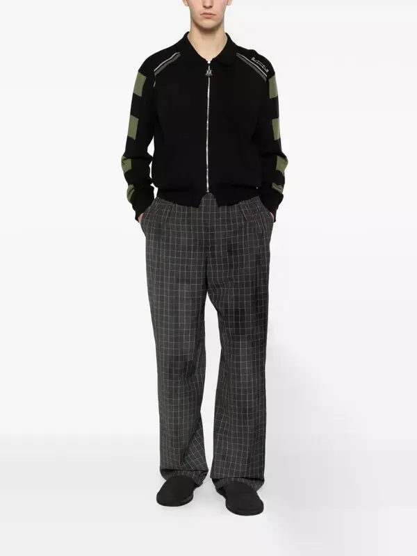 KIKO KOSTADINOV Striped Zip Up Cardigan - Black