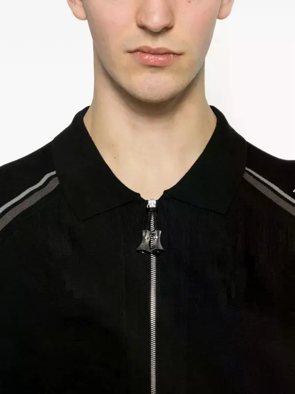 KIKO KOSTADINOV Striped Zip Up Cardigan - Black