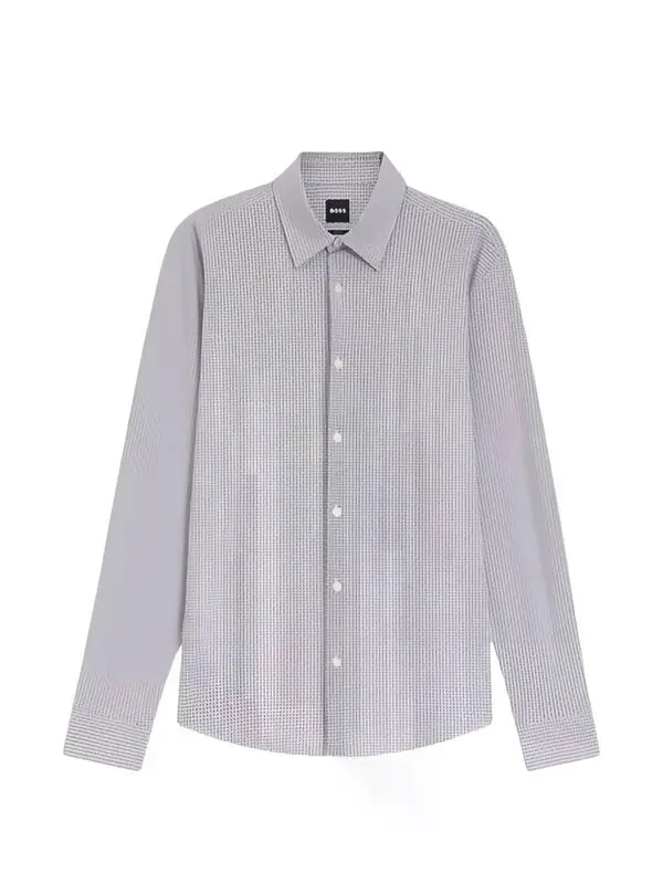 BOSS Roan Patterned Shirt - Grey