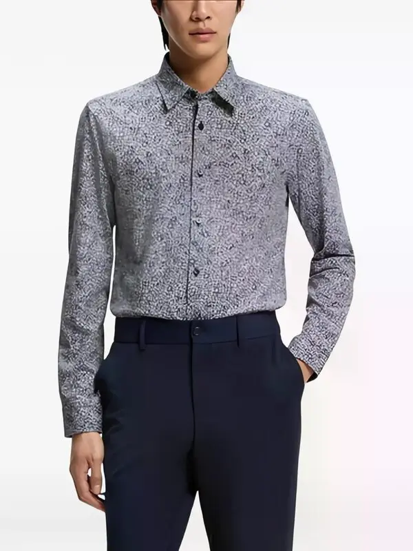 BOSS Printed Shirt - Blue