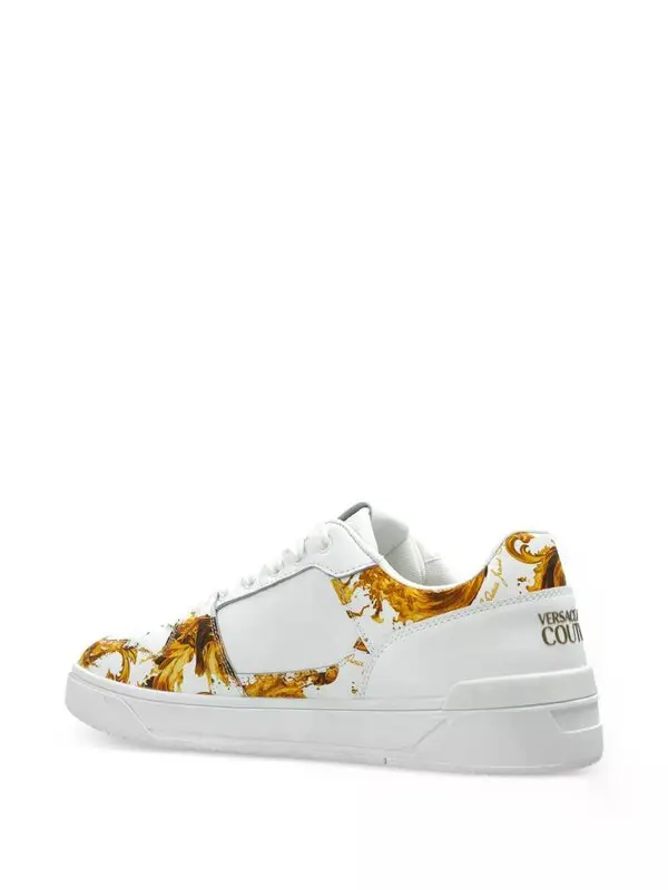 Versace Printed Leather Sneakers