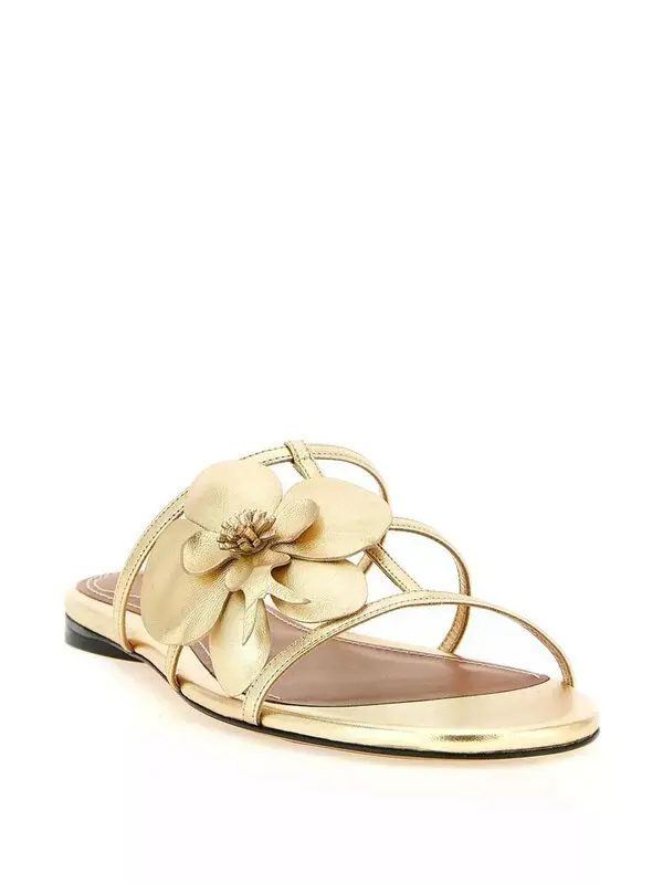 Zimmermann Laminated Leather Floral Slides