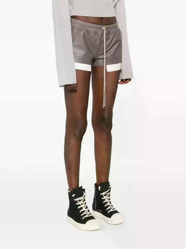 Rick Owens Fog Boxer Drawstring Shorts - Grey