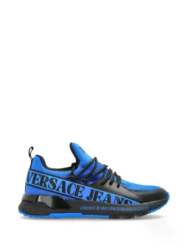 Versace Logo-tape Sneakers - Blue