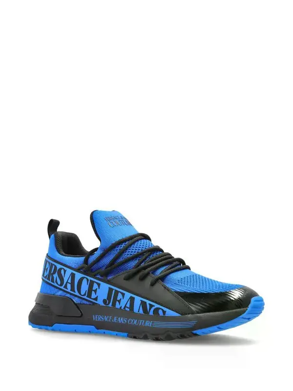 Versace Logo-tape Sneakers - Blue