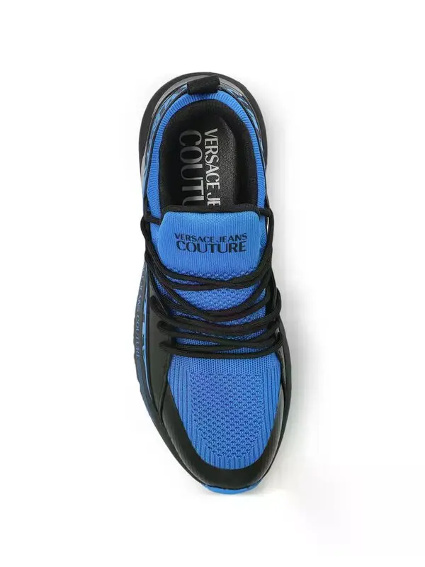 Versace Logo-tape Sneakers - Blue