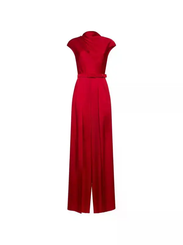 Max Mara Crew-neck Jumpsuit - Red