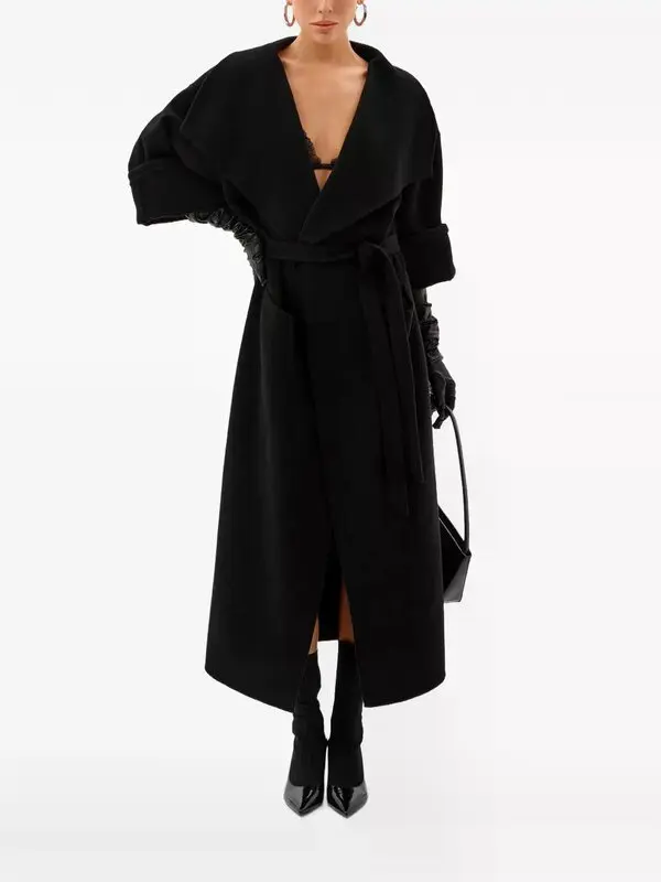 ANNAFOXY Belted Long Coat