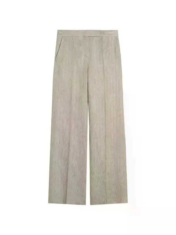Max Mara Herringbone Linen Twill Trousers