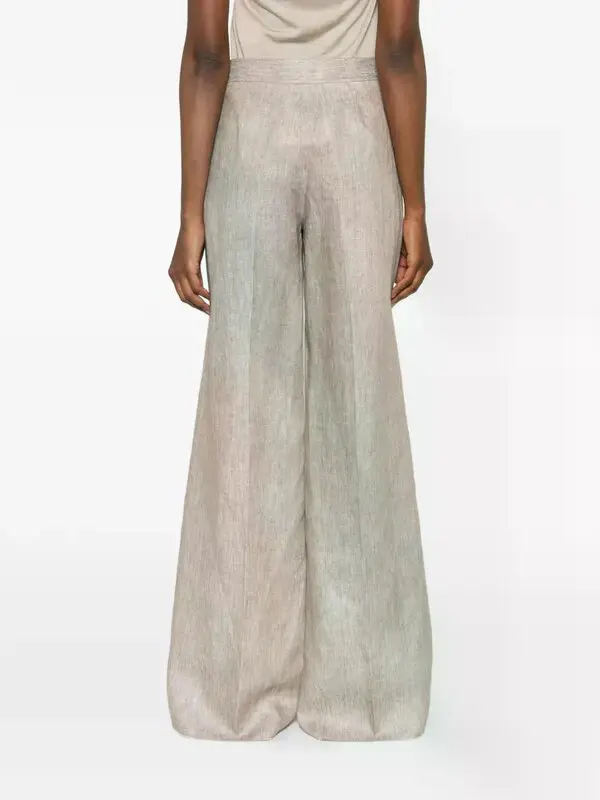 Max Mara Herringbone Linen Twill Trousers