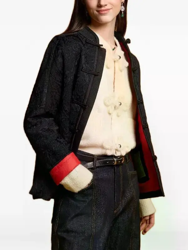 Shanghai Tang Wool-blend Textured Jacket