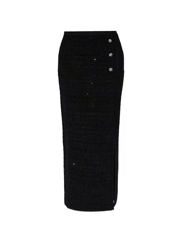 Alessandra Rich Sequin-embellished Knitted Midi Skirt