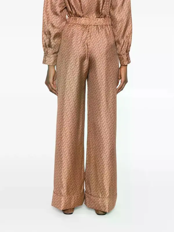 Herno Patterned Wide Leg Trousers