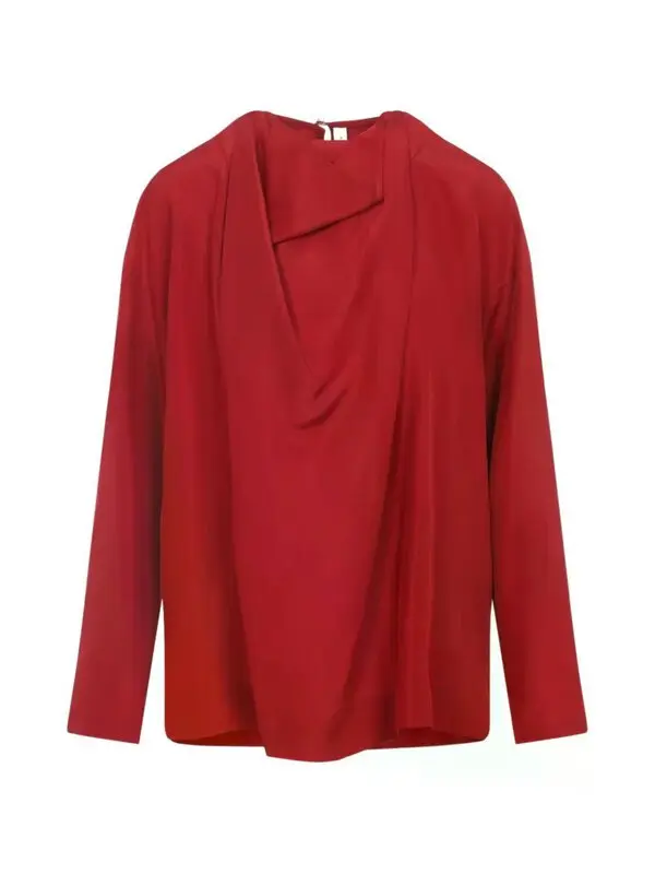 Carven Draped V-neck Blouse